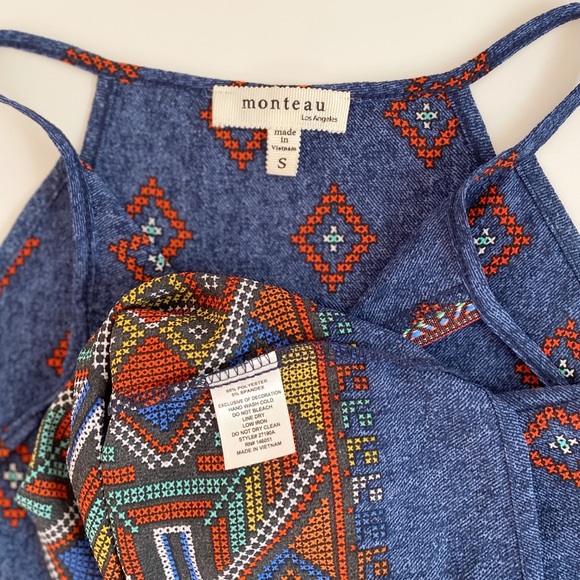 Monteau Tops Monteau Los Angeles Halter Top In Multi Sz Small